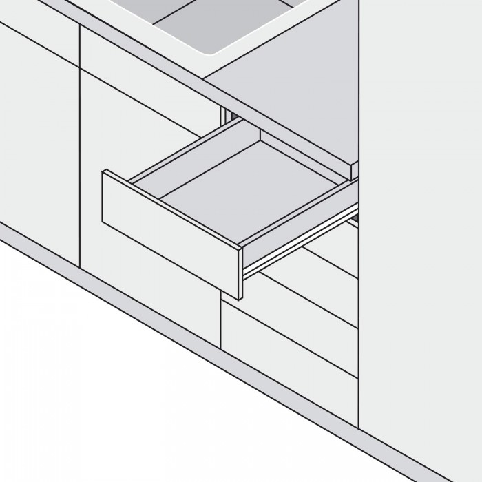 Blum Bottom Mount Single Extension Slide 20" (500mm)
