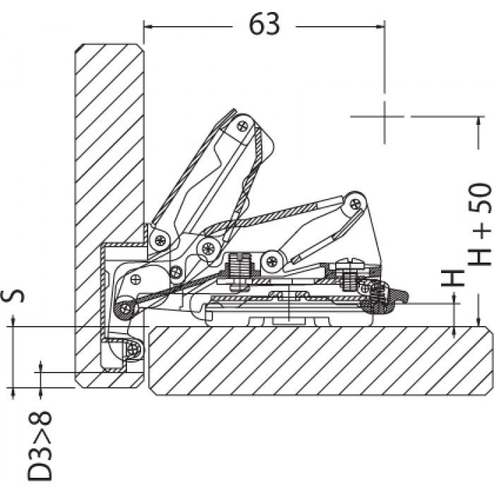 170 Degree Full Overlay Hinge